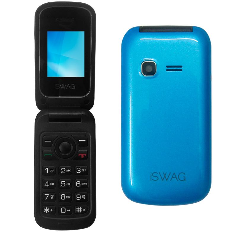 Compra Teléfono celular básico iswag flip, 1.77", 2g, dual sim, radio ...